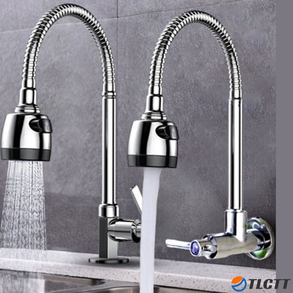 304 stainless steel Kitchen Faucet Sink Wall Mounted Faucet 360 ...