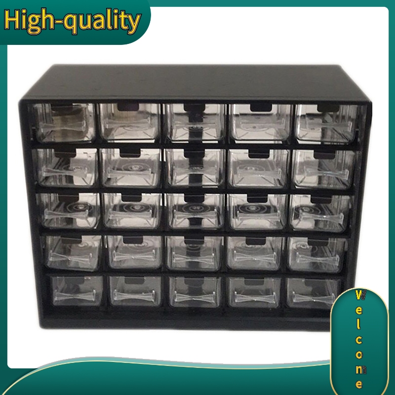 25 compartment drawer parts box wall-mounted parts sorting component ...