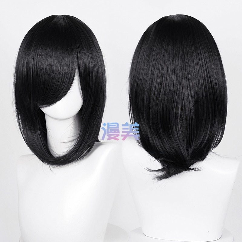 Girls Long Bangs Cosplay Wig 40cm Long Universal Straight Multicolor ...