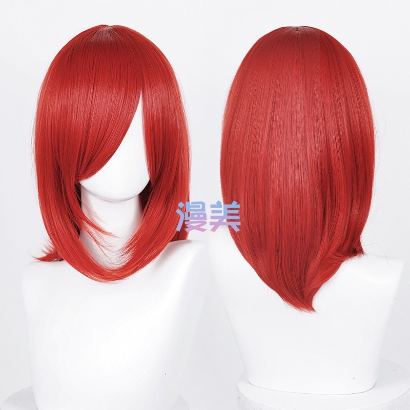Girls Long Bangs Cosplay Wig 40cm Long Universal Straight Multicolor ...