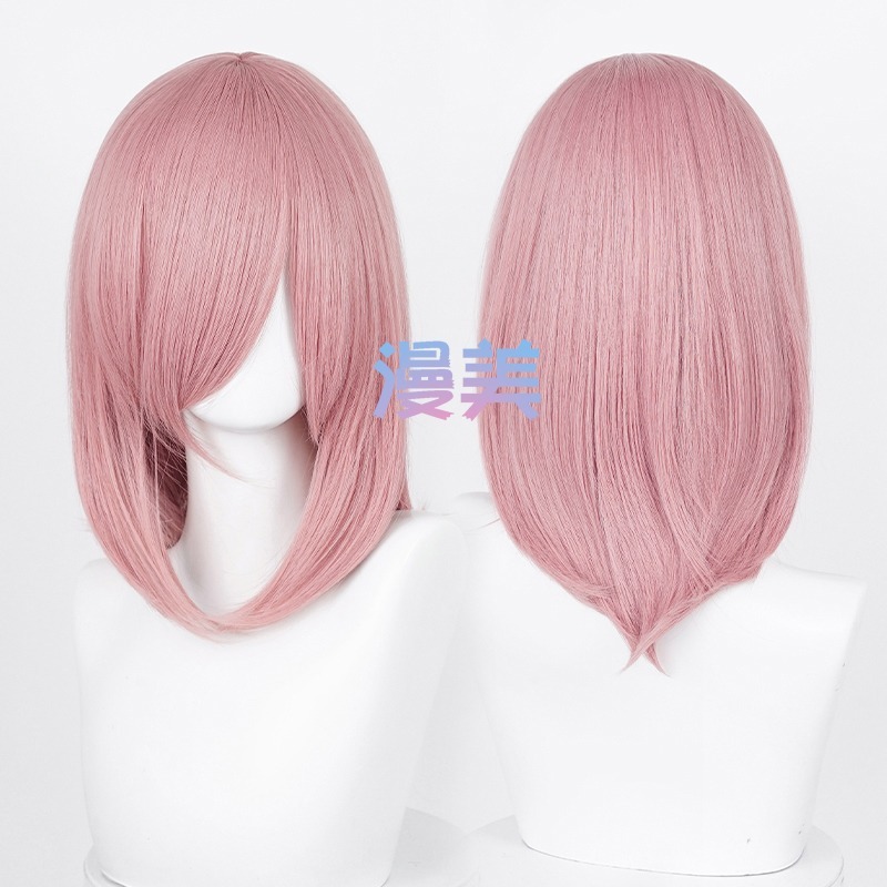 Girls Long Bangs Cosplay Wig 40cm Long Universal Straight Multicolor ...
