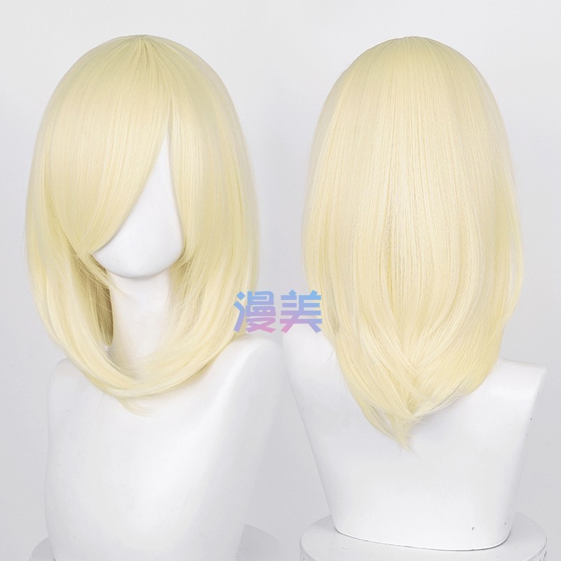 Girls Long Bangs Cosplay Wig 40cm Long Universal Straight Multicolor ...