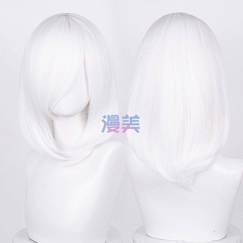 Girls Long Bangs Cosplay Wig 40cm Long Universal Straight Multicolor ...