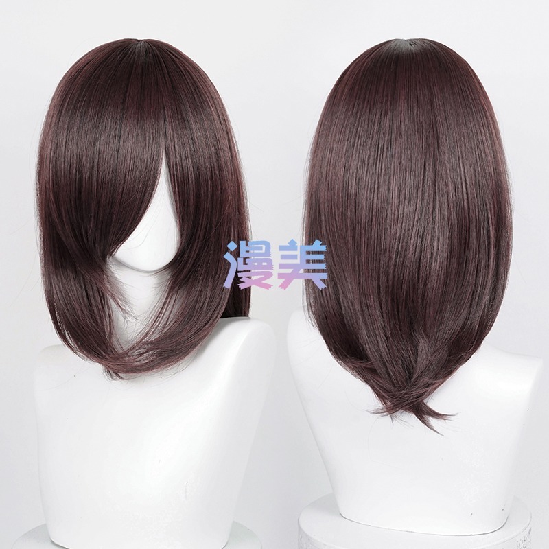 Girls Long Bangs Cosplay Wig 40cm Long Universal Straight Multicolor ...