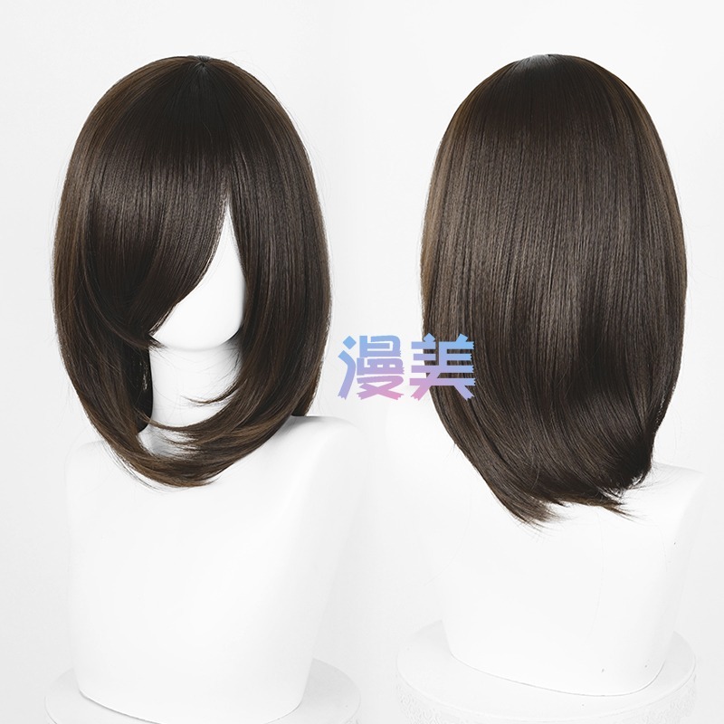 Girls Long Bangs Cosplay Wig 40cm Long Universal Straight Multicolor ...