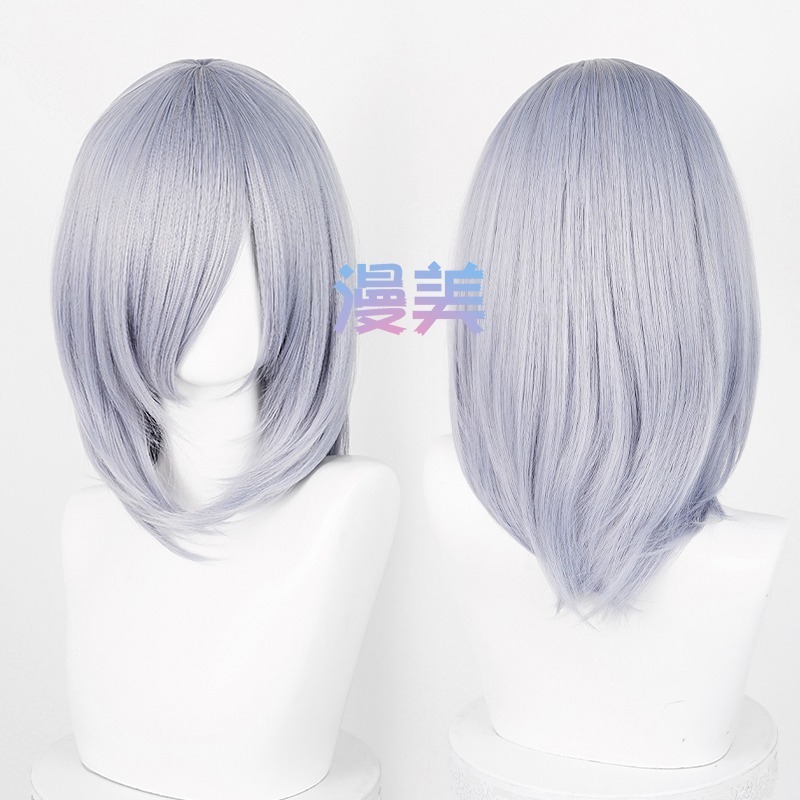 Girls Long Bangs Cosplay Wig 40cm Long Universal Straight Multicolor ...