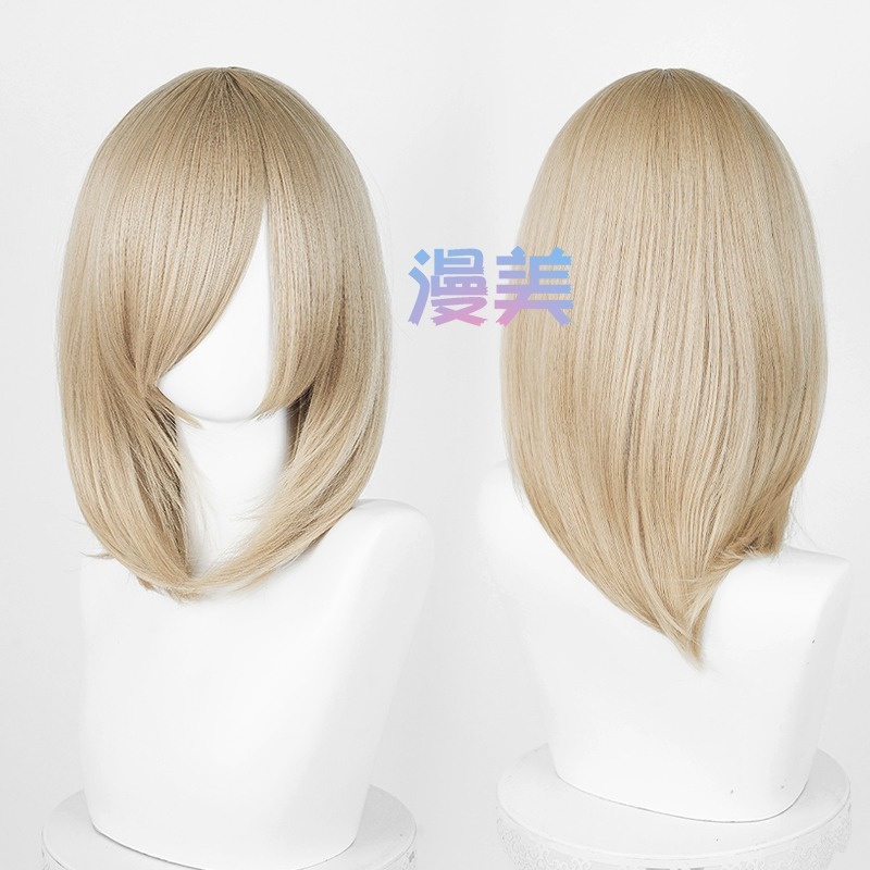 Girls Long Bangs Cosplay Wig 40cm Long Universal Straight Multicolor ...