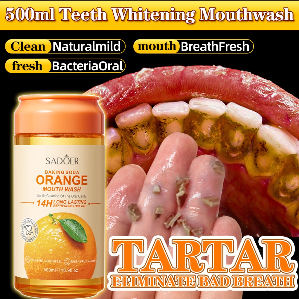 SADOER Fresh Orange Mouthwash for bad breath fresh breath oral 500ml ...
