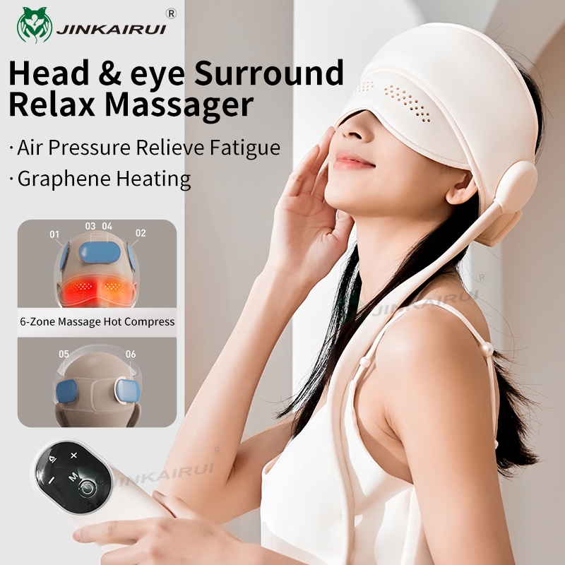 Electric Head Massager Air Pressure Graphene Heating Eye Hot Compress ...