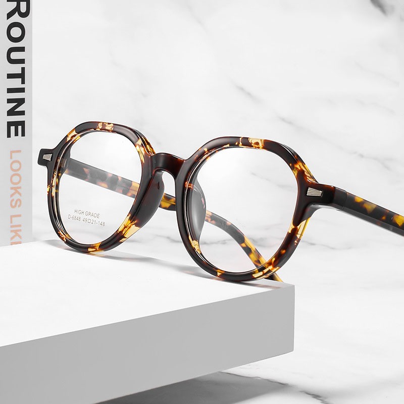 2024 Retro Oval Acetate Frame Eyeglasses Artistic Optical Spectacle ...