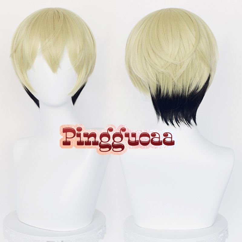 Chifuyu Matsuno Cosplay Tokyo Revengers Cosplay 32cm Golden Black Wig ...