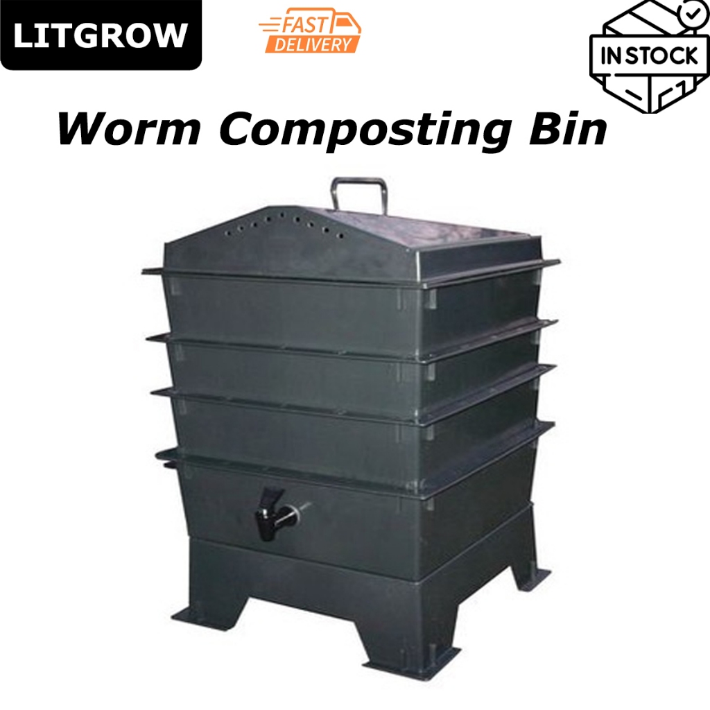 Litgrow Composting Bin Worm Composting Bin Vermicomposting Container ...