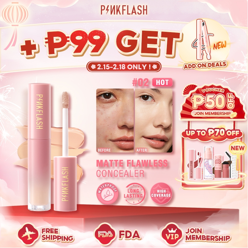 PINKFLASH Waterproof Concealer Liquid Face Highlight Long Lasting ...