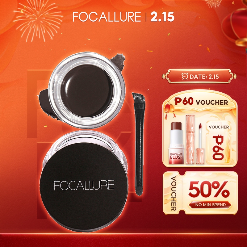 FOCALLURE 5 Colors Eyebrow Cream Gel Makeup With Brush Eyebrow Powder ...