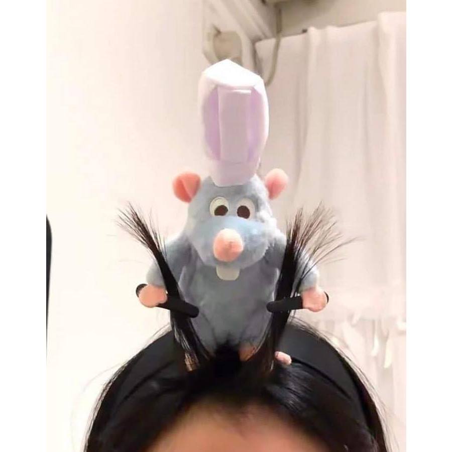 Cod Same Style Cooking Rat King Headband Plush Doll Merchandise ...