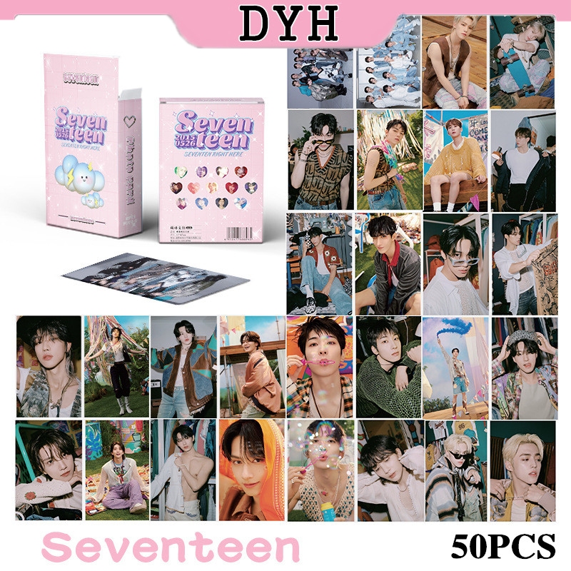 50pcs/box Seventeen Photocards Laser Card Wonwoo JUN The8 Album Lomo ...