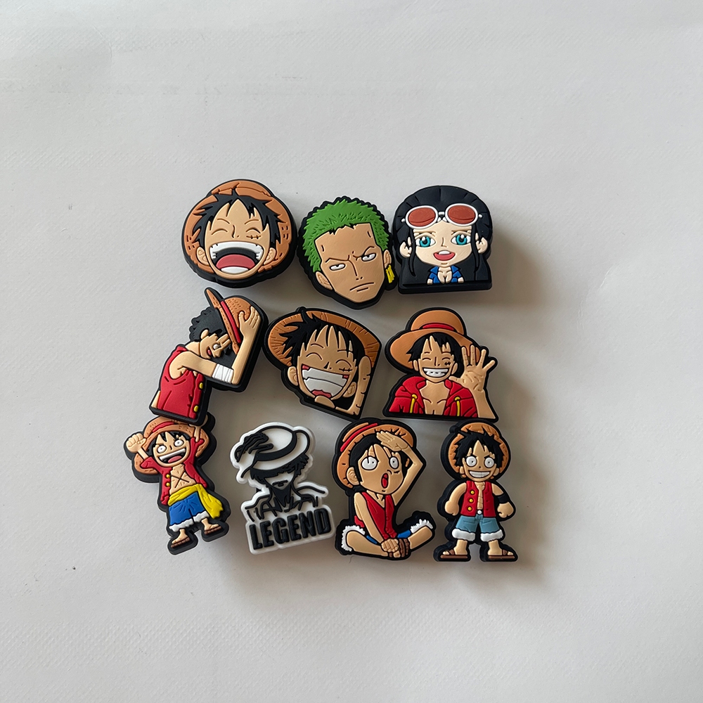8 Luffy and Green Hair Solon Beautiful Robin Crocs Charms Set | Shopee ...