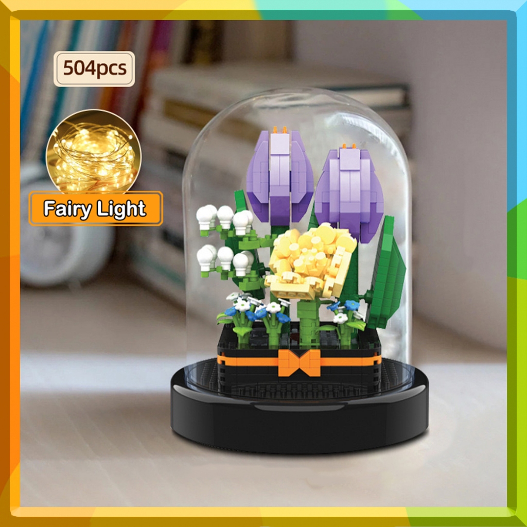 Flower Building Blocks | Sunflower Building Kit | Rose Bouquet for DIY ...