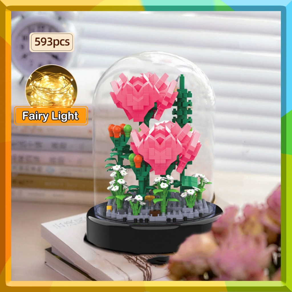 Flower Building Blocks | Sunflower Building Kit | Rose Bouquet for DIY ...