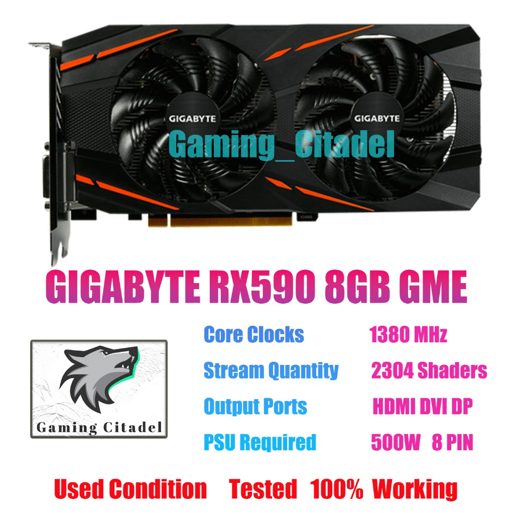 GIGABYTE Rx580/Rx590/Rx6500xt 4GB 8GB GDDR5 PCI-E Graphics Video Card ...