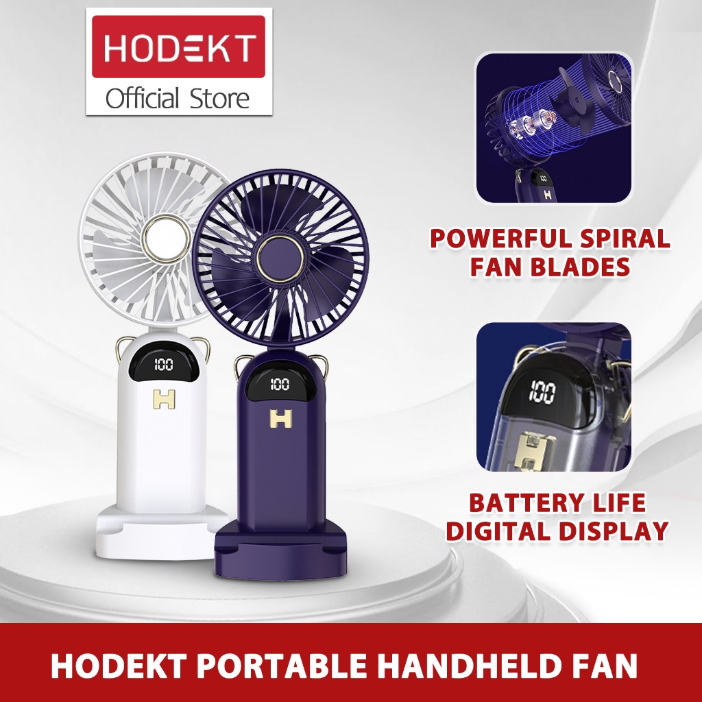HODEKT Handheld Fan Mini Portable Fan Adjustable Cooling Fan USB ...