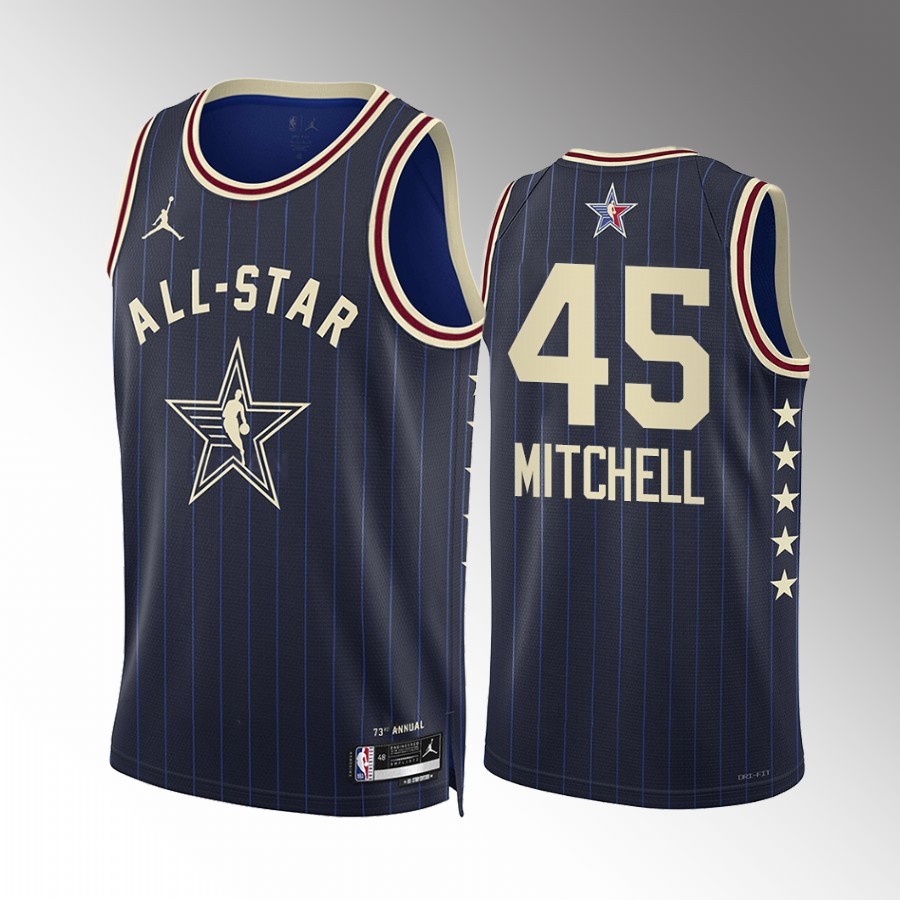HQ 【High Quality】Men's New Original 2024 ALL STAR #45 Donovan Mitchell ...