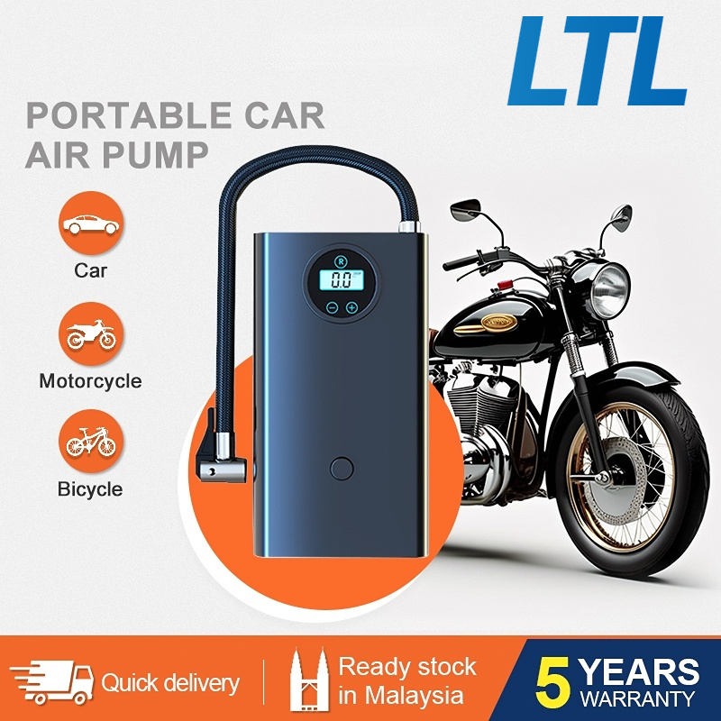 Portable Air Pump Tyre pam tayar kereta motor Car/Motorcycle/Bicycle ...