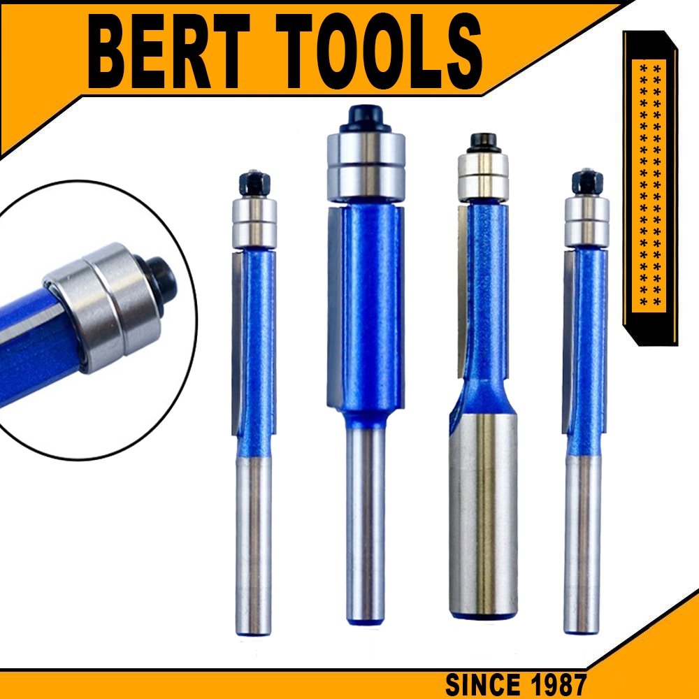BERT🇵🇭｜1/4 Inch Shank Flush Trim Router Bits Set Top Bearing Router Bit ...