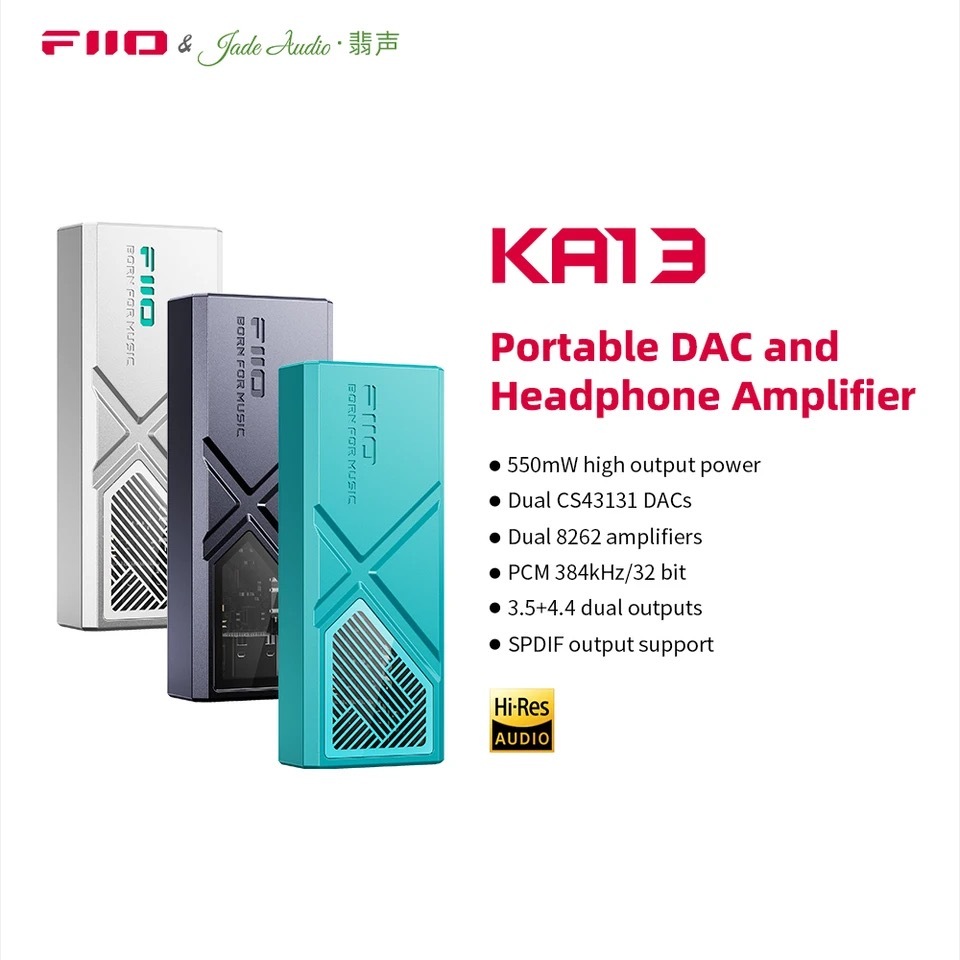 FiiO KA13 USB DAC AMP Mini Desktop Mode Headphone Amplifier CS43131 ...