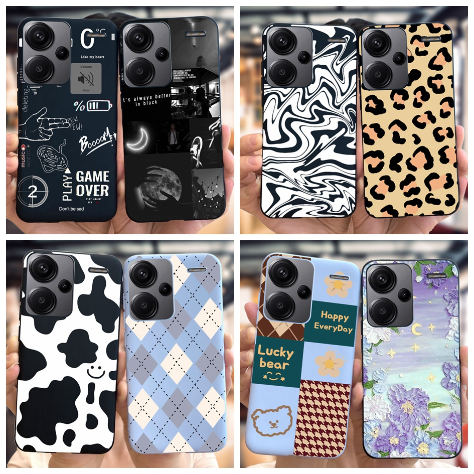 For Xiaomi Redmi Note 13 Pro+ Case 2024 Cute Fashion Cow Leopard ...