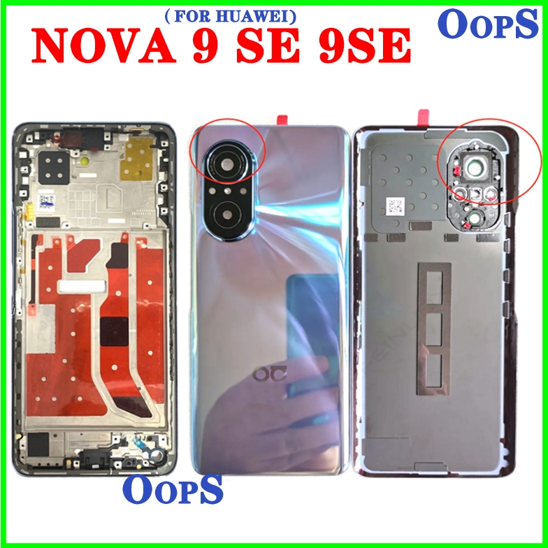 Full Back Housing Frame Battery Cover For HUAWEI Nova 9 SE 9SE Front Middle Face Plate LCD Frame ...