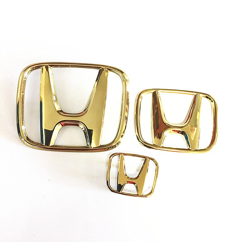 Set 3pcs Gold Emblem Honda Jazz GD GE GK/ City / Civic FE FC FD FB ...