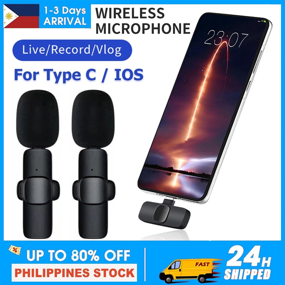 K9 Wireless Lavalier Microphone Audio Video Recording Mic For IPhone ...