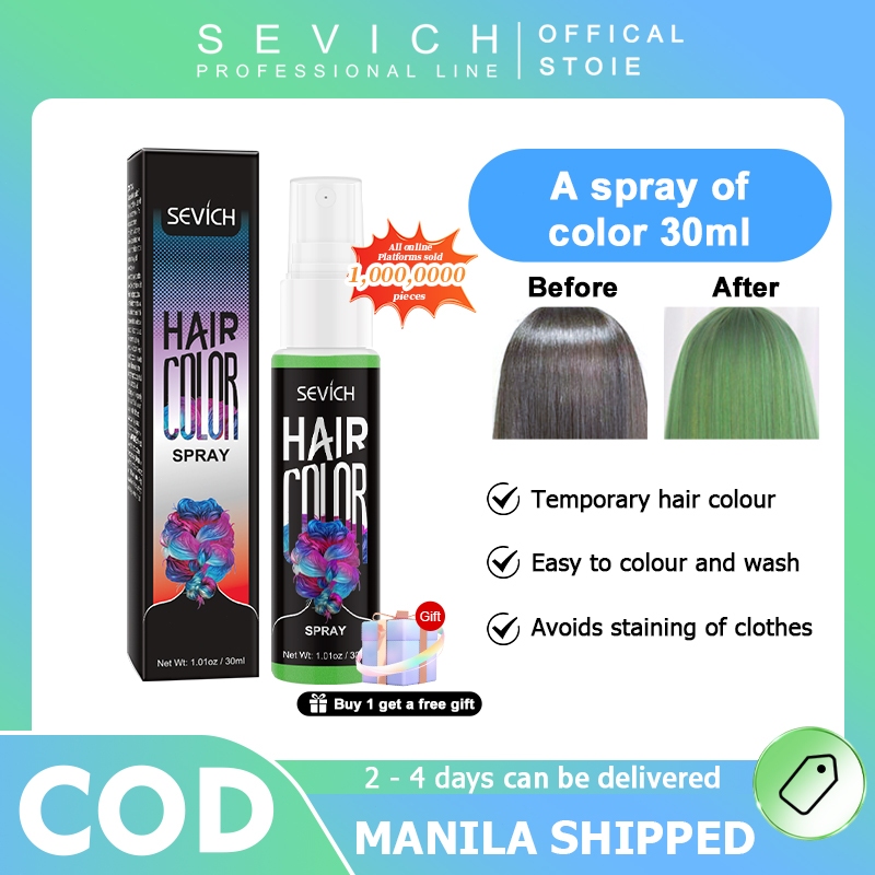 SEVICH Hair Dye Spray Temporary Hair Color Gold Red Purple Blue Hair ...