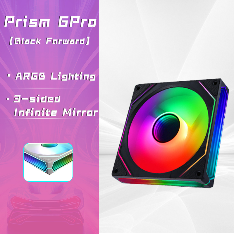 Jungle Leopard Prism 6Pro ARGB CPU Fan 120mm 3-sided Infinite Mirror 5V ...