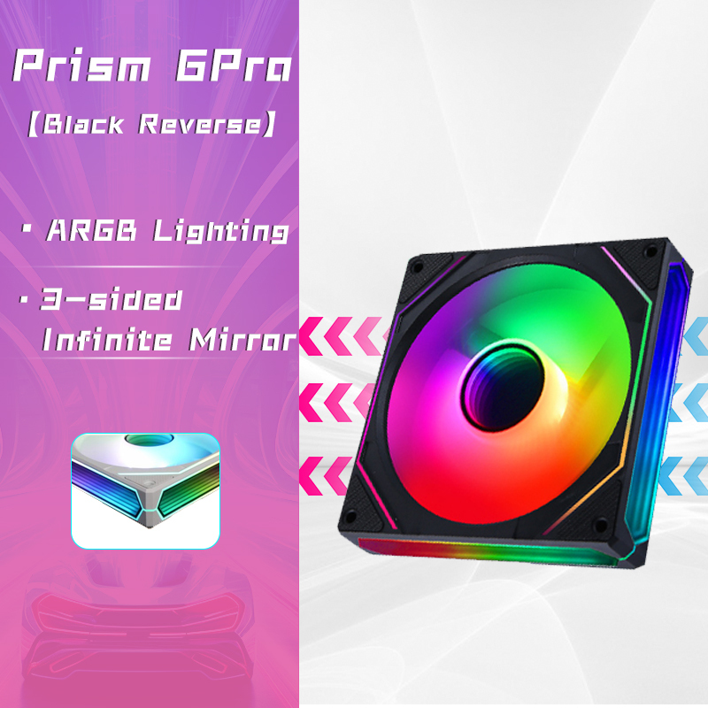 Jungle Leopard Prism 6Pro ARGB CPU Fan 120mm 3-sided Infinite Mirror 5V 3PIN Motherboard ...