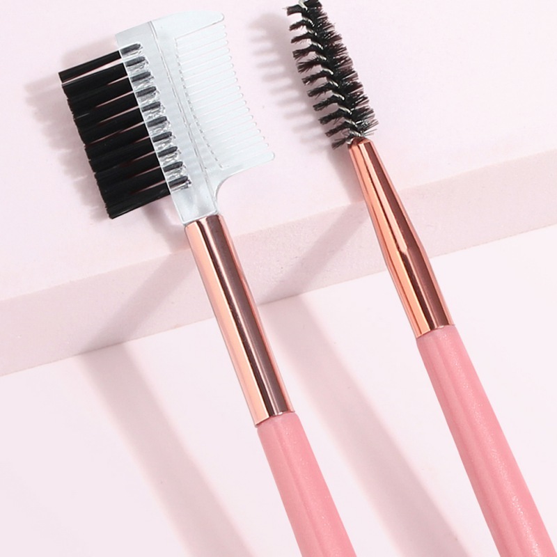 2Pcs Angled Eyebrow Brush Eyeliner Brush Kit Firm Thin Spoolie Brush ...