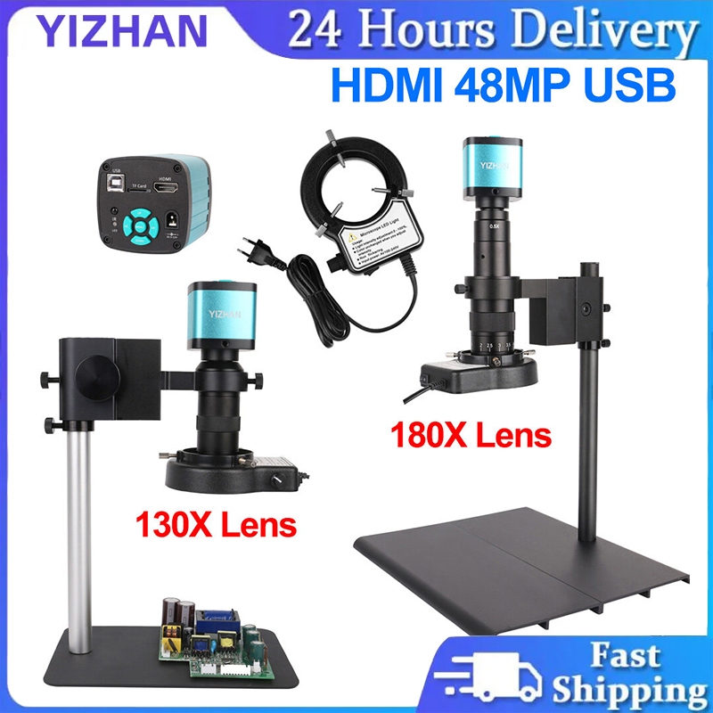 【YIZHAN】 HDMI Camera Set HD 13MP 60F/S HDMI VGA Industrial Microscope ...