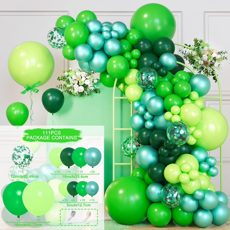 Green Forest Themed Happy Birthday Balloons Birthday Decor Jungle ...