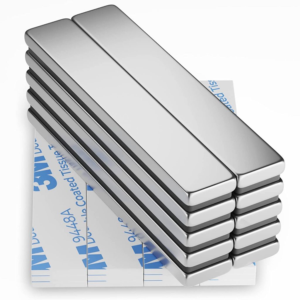 58 x 9 x 5mm Neodymium Magnets, 10 Pack Bar Magnets, Strong Magnets for ...