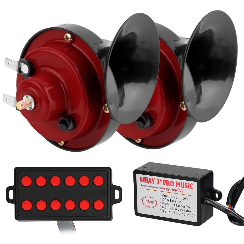 [12H Ship] 12 V Universal Double Tone Horn Car Motorcycle Air Horn Loud ...