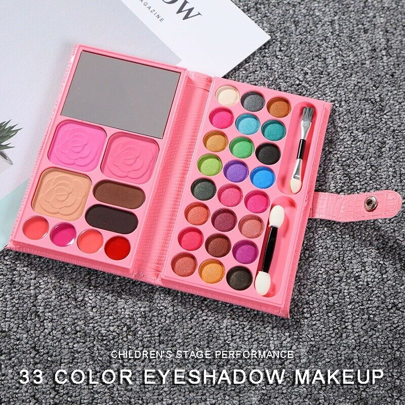 Girls Princess Pretty Makeup Set Sparkling Eyeshadows Kids Make Up Kit ...