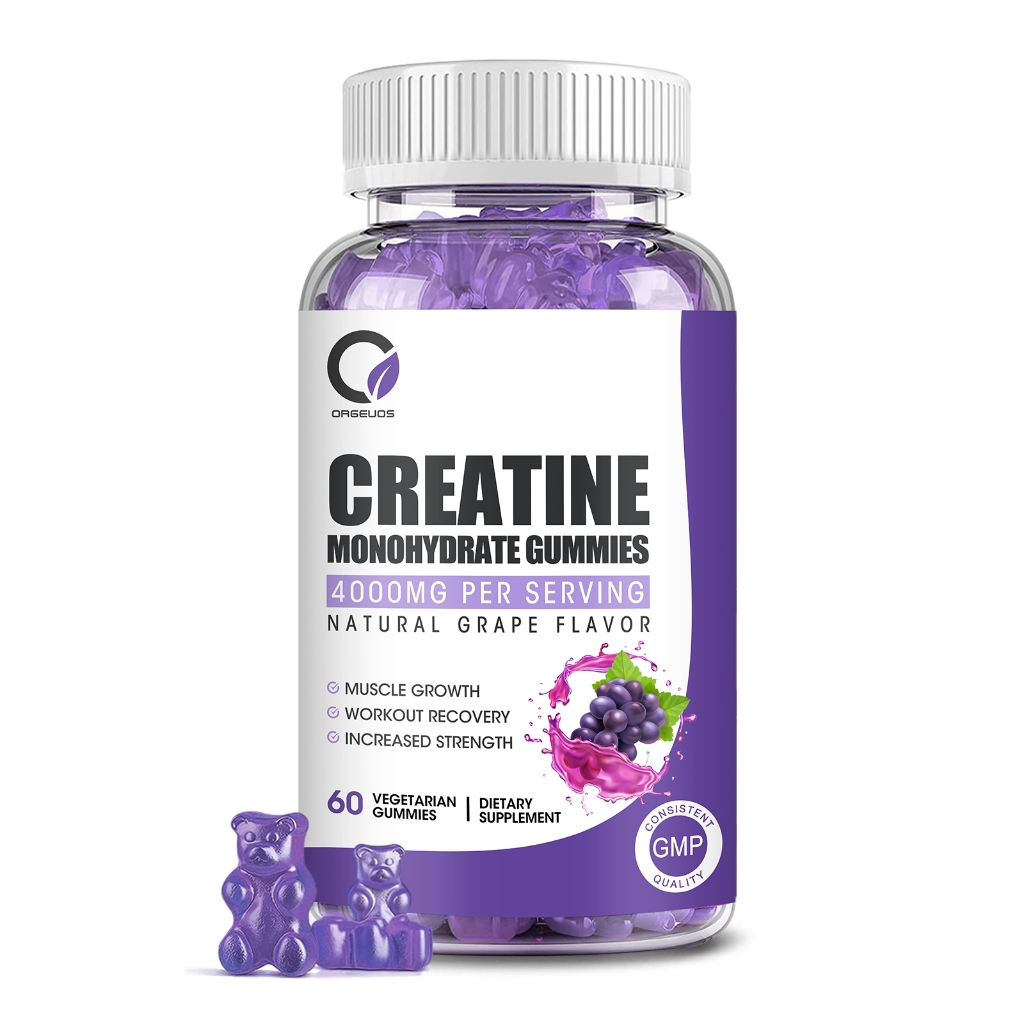 Orgeuos Creatine Gummies Natural Grape Flavor Relieve Fatigue More Long ...