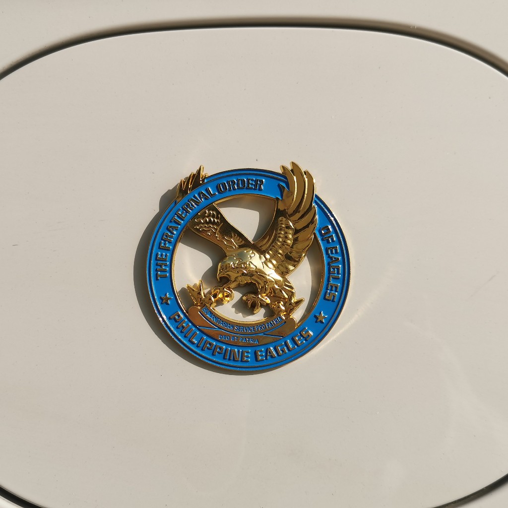 Stainless Steel Eagles Emblem Car Sticker KUYA ATE TFOE-PE Waterproof ...