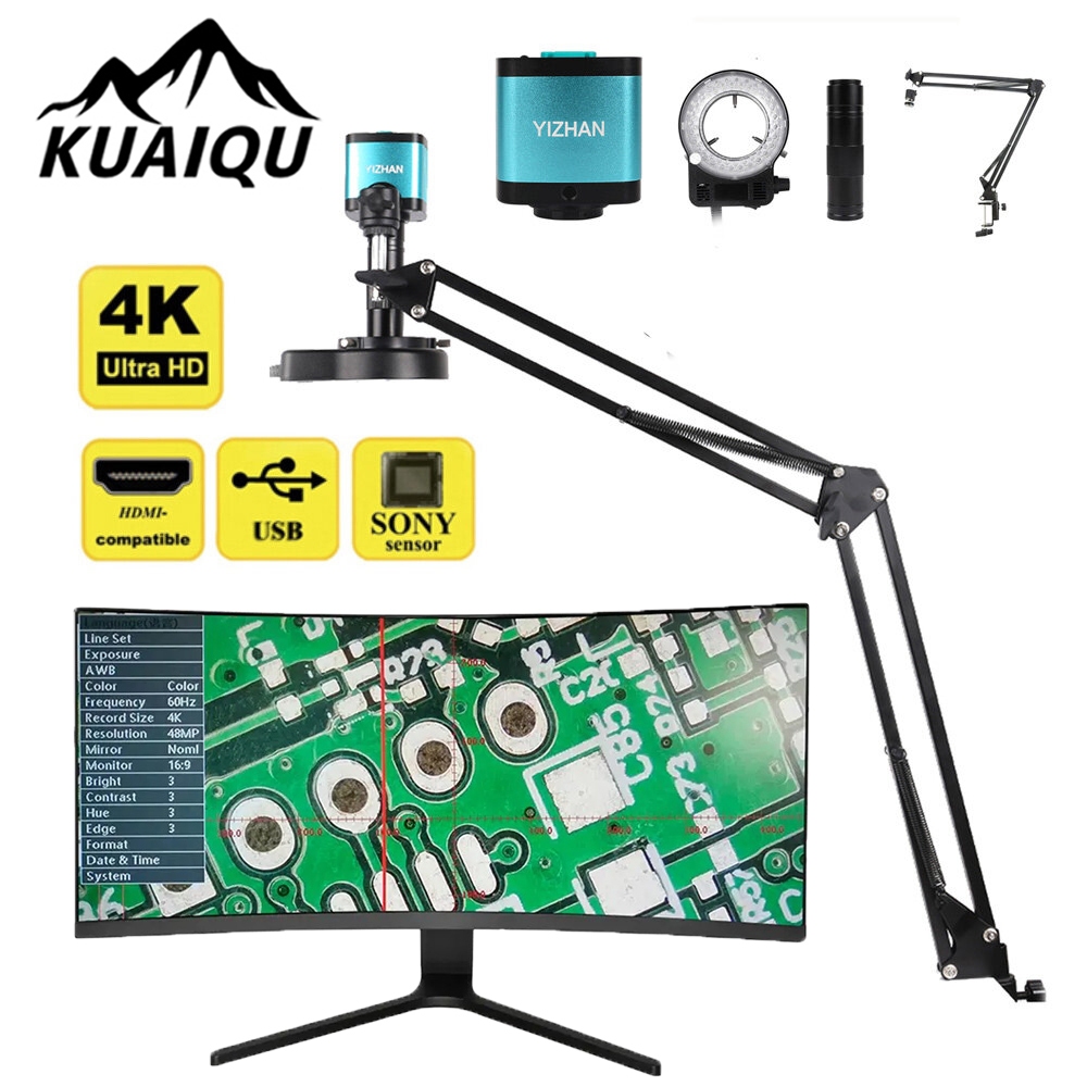 Manila shipment】 Foldable industrial microscope 4K 48MP HDMI USB 60FPS ...