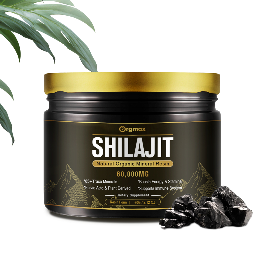 Orgmax Shilajit Pure Himalayan Organic Resin - 600mg Maximum Potency Natural Minerals & Fulvic ...