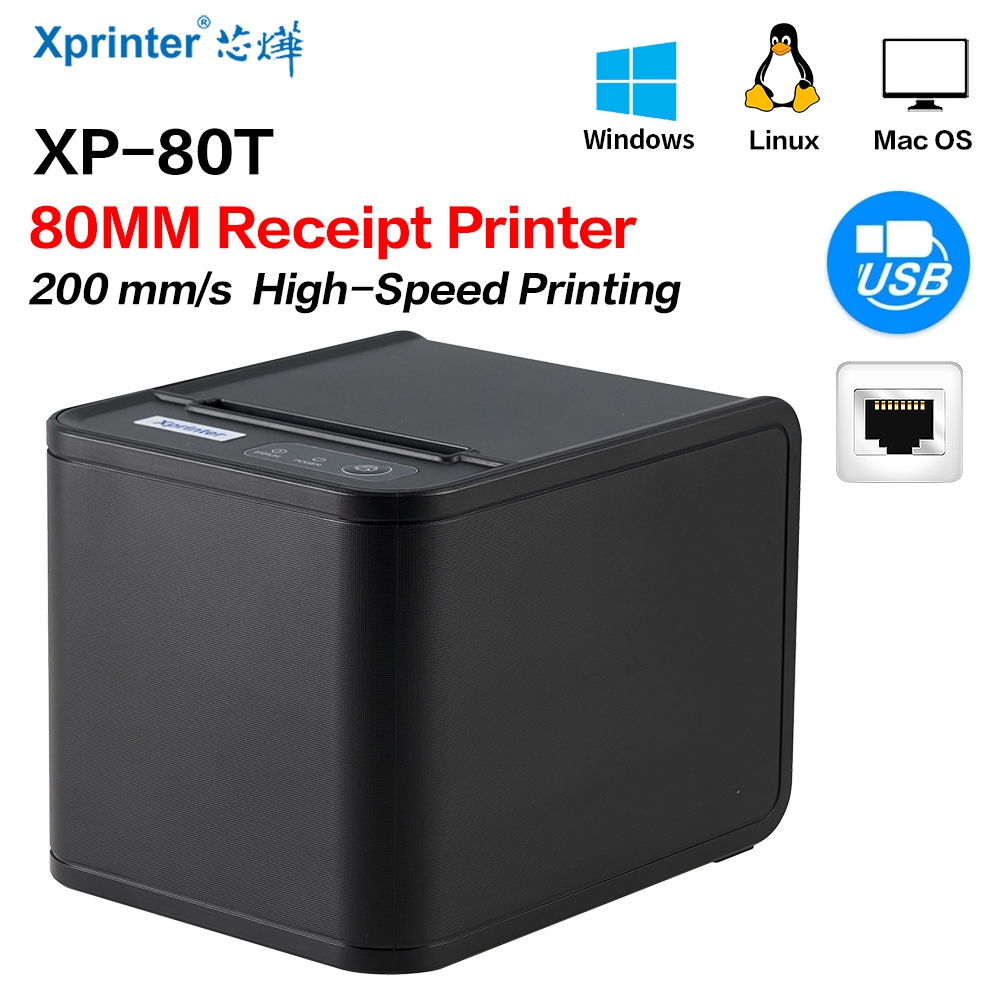 Receipt Printer 80mm Hand printer 80T USB/USB+Lan port printer With ...