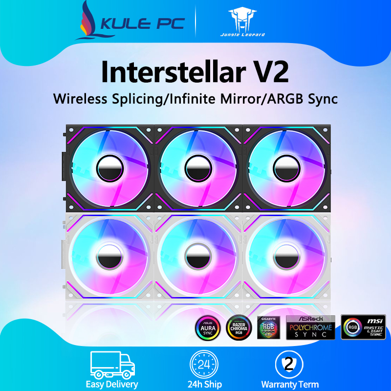 Jungle Leopard Interstellar V2 CPU Block Fan ARGB 120mm White Prism ...