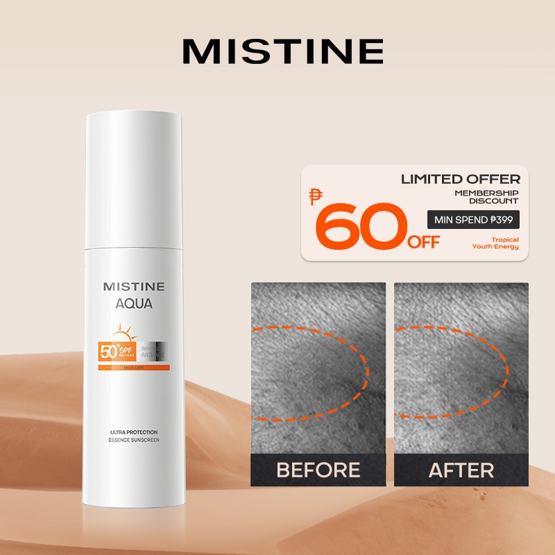 MISTINE X ROPO Sunscreen Facial Physical Sensitive Skin Sunscreen Sun Block SPF50+ PA ...