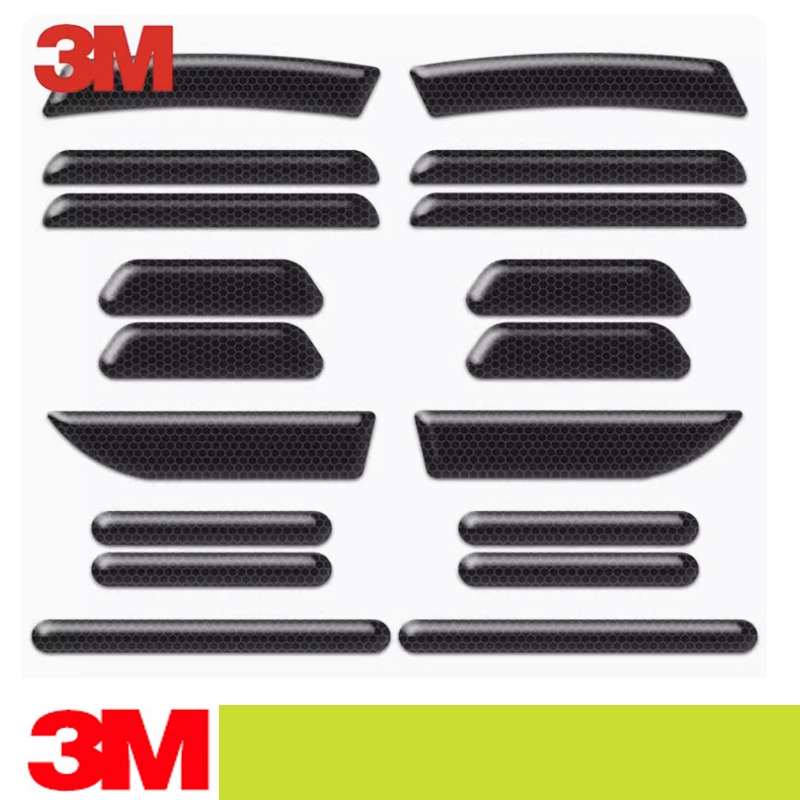 3M Black Reflective Sticker Car Motorcycle Electric Bike Helmet Cover ...